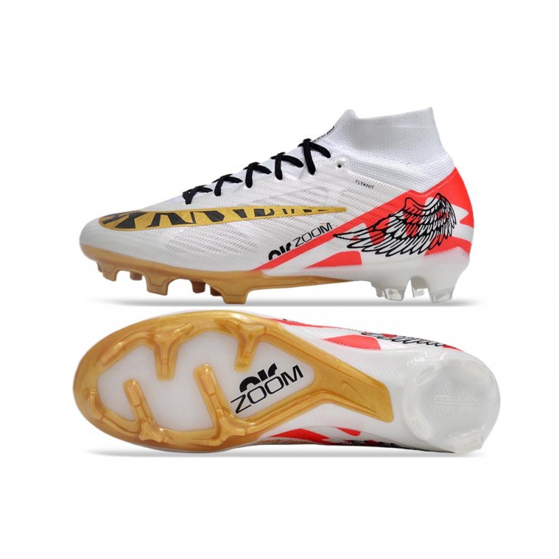 Nike Mercurial Zoom Superfly 9 Elite MR FG White Red Gold
