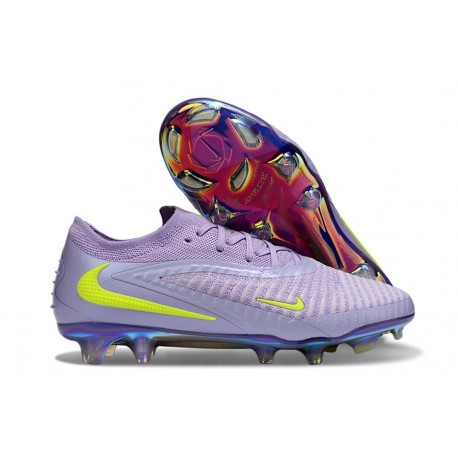 Nike Phantom 6 Low Cut Elite FG Cleat Purple Yellow